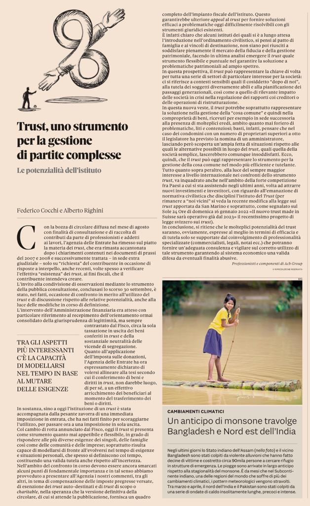 ACBGroup Spa > "Trust, uno strumento per la gestione di partite complesse" di Federico Cocchi e ...